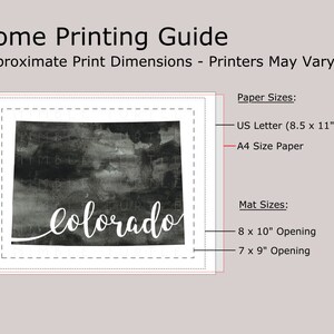 Colorado State Outline Watercolor - Printable Colorado Wall Art - Comes ...