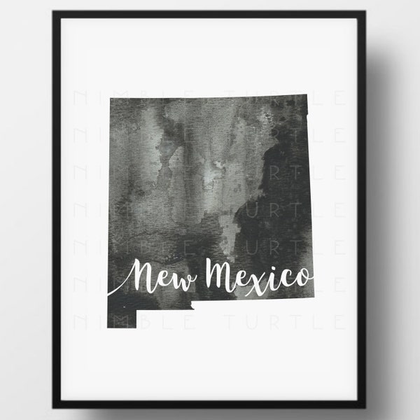 New Mexico Map Outline Svg - Etsy