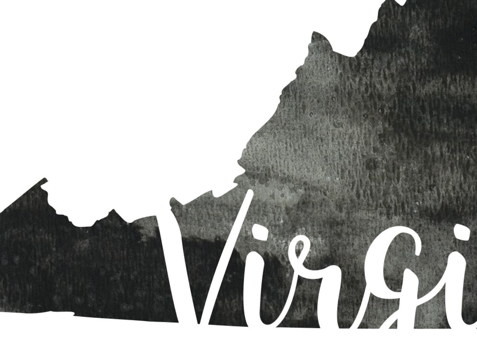 Virginia State Outline Watercolor - Printable Virginia Wall Art - Comes ...