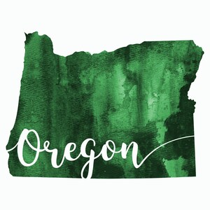 Oregon State Outline Watercolor - Printable Oregon Wall Art - Comes ...