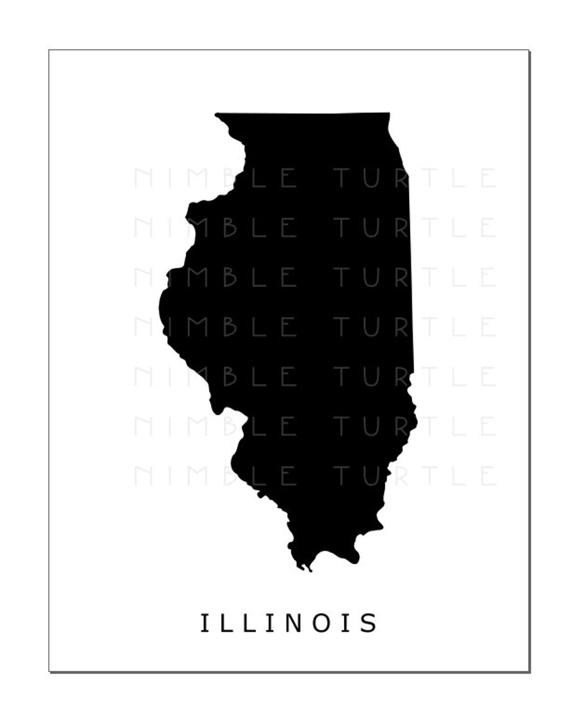 Illinois State Outline Watercolor - Printable Illinois Wall Art - Comes ...