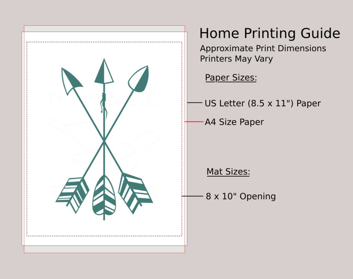 Arrows Printable Gallery Wall Art Blue Green | Etsy