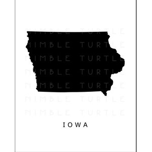 Iowa State Outline Watercolor - Printable Iowa Wall Art - Comes With ...