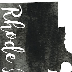 Rhode Island State Outline Watercolor - Printable Rhode Island Wall Art ...