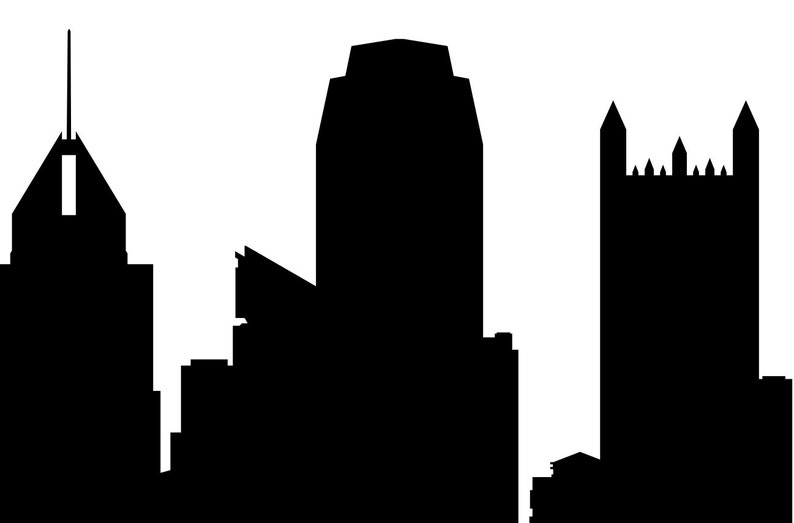 Pittsburgh Skyline Silhouette - Printable Skyline - Pittsburgh ...
