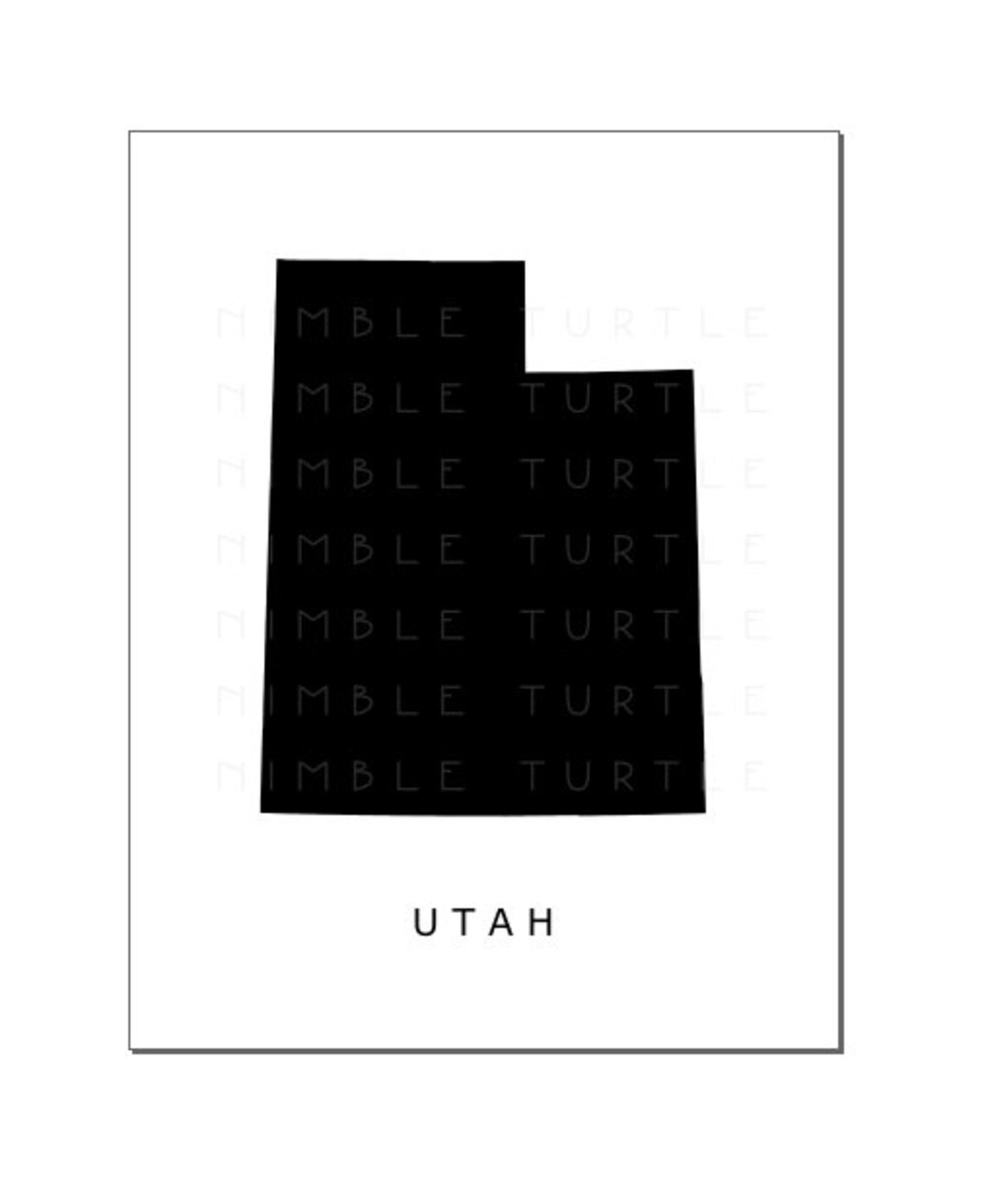 Utah State Outline Watercolor - Printable Utah Wall Art - Comes With ...