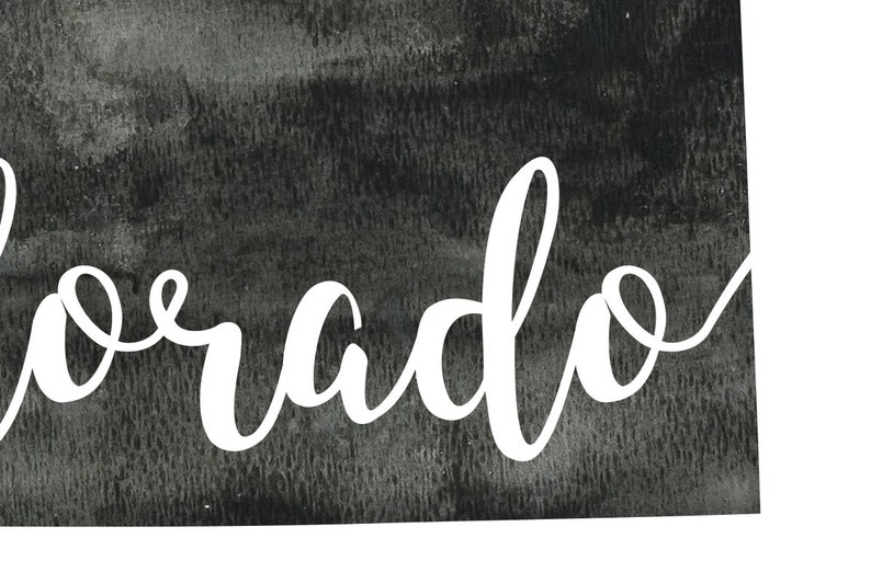 Colorado State Outline Watercolor - Printable Colorado Wall Art - Comes ...