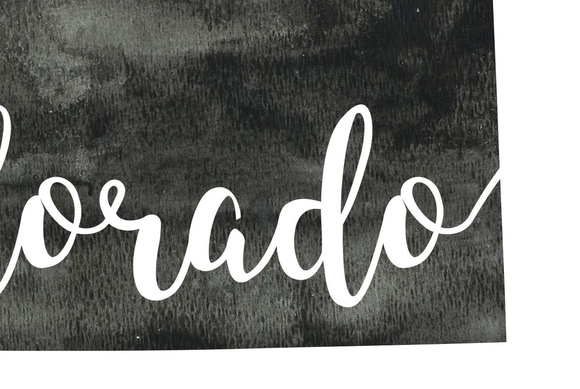 Colorado State Outline Watercolor Printable Colorado Wall - Etsy UK