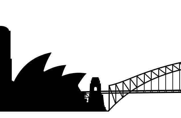Sydney Skyline Silhouette - Printable Skyline - Sydney Australia - PDF ...