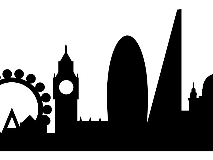 London Skyline Silhouette - Printable Skyline - London UK - PDF, Png ...