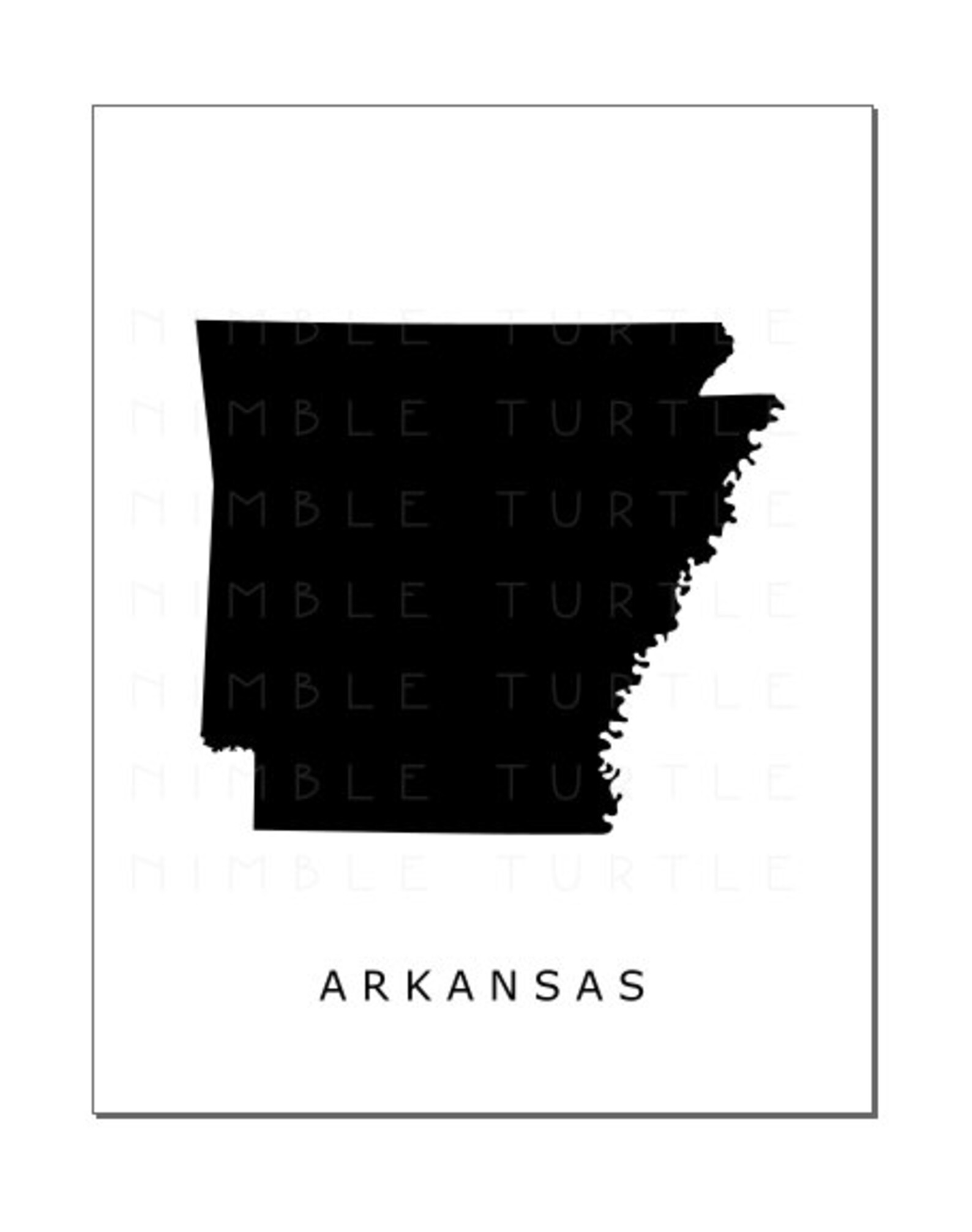 Arkansas State Outline Watercolor Printable Arkansas Wall - Etsy