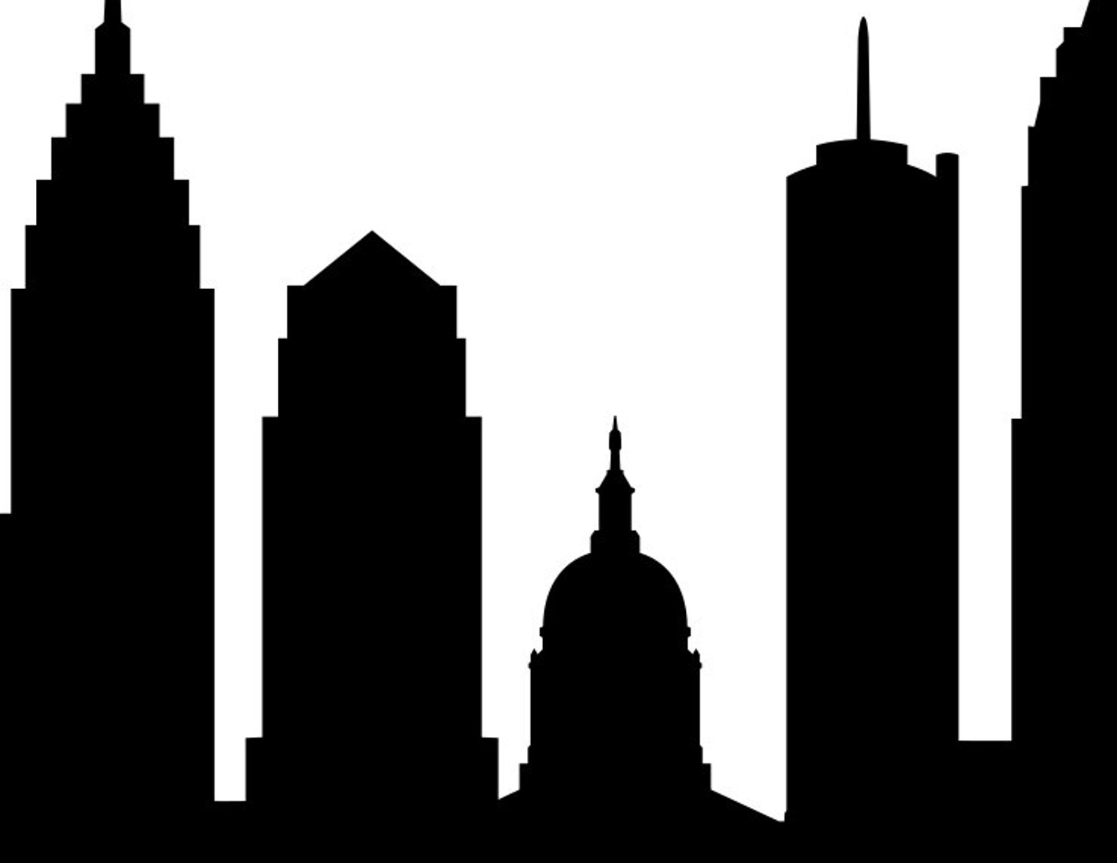 Atlanta Skyline Silhouette Printable Skyline Atlanta - Etsy