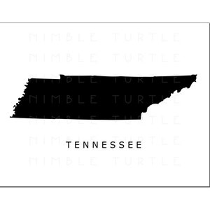 Tennessee State Outline Watercolor - Printable Tennessee Wall Art ...