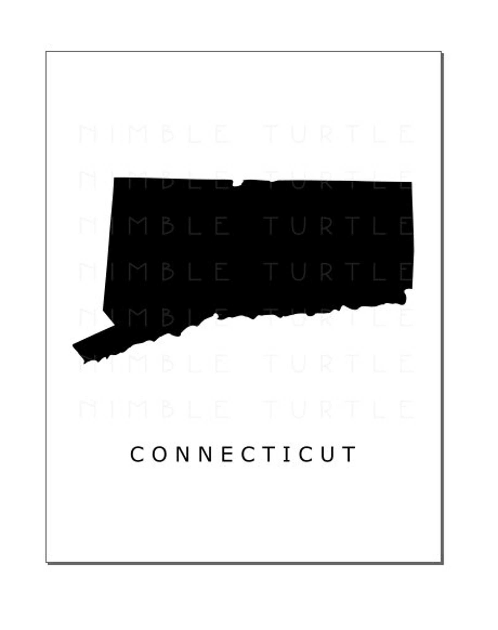 Connecticut State Outline Watercolor Printable Connecticut - Etsy
