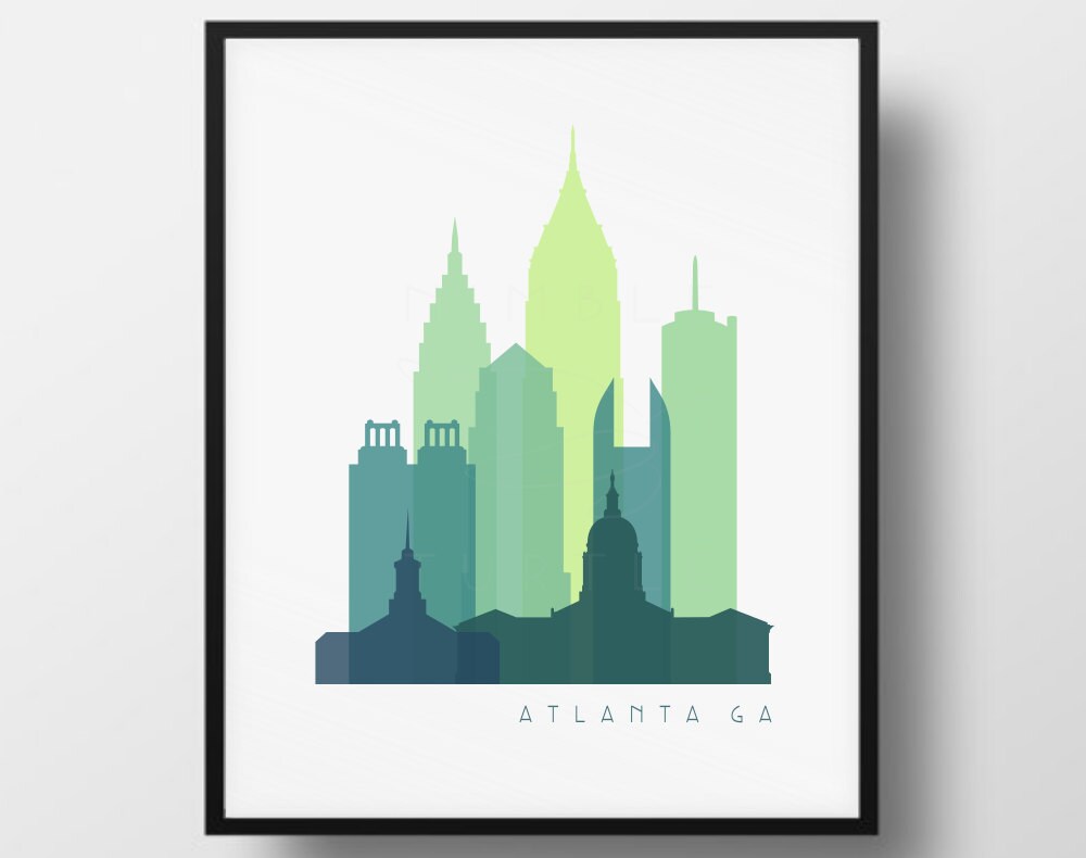 Atlanta Skyline Printable Download | Etsy