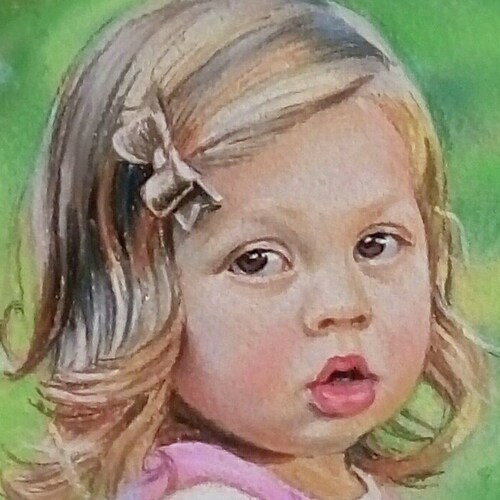 Custom Portrait From Photo Portrait Painting Drawing Original - Etsy