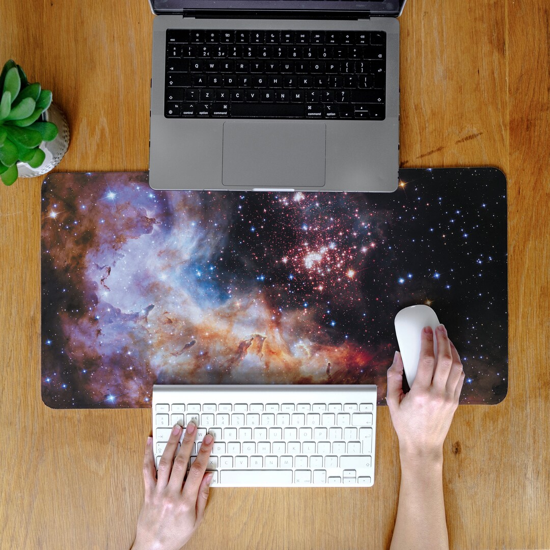 Galaxy Desk Mat, Space Desk Mat, Stars Gaming Mat, Constellation Desk ...