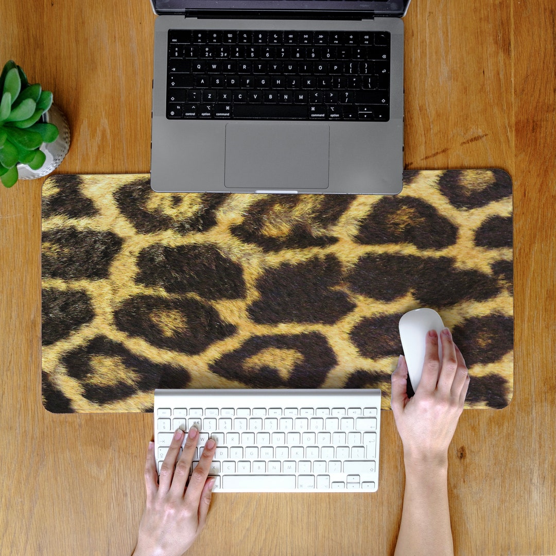 Leopard Print Deskmat, Animal Print Desk Mat, Cute Deskmatt, Desk Matt ...