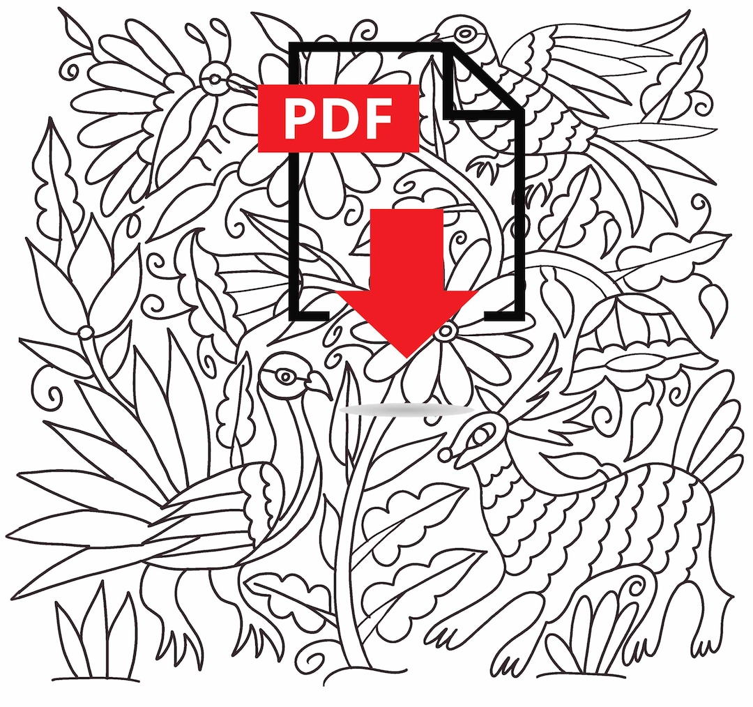 PDF Otomi Style, Embroidery Pattern and Tutorial, Embroidery Art, Pdf ...
