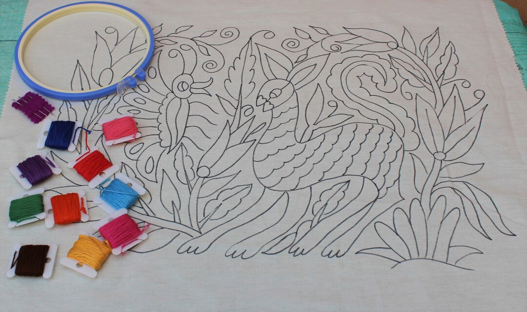 Diy Otomi, Diy Mexican Embroidery Kit, Otomi Embroidery, Embroidery Kit ...