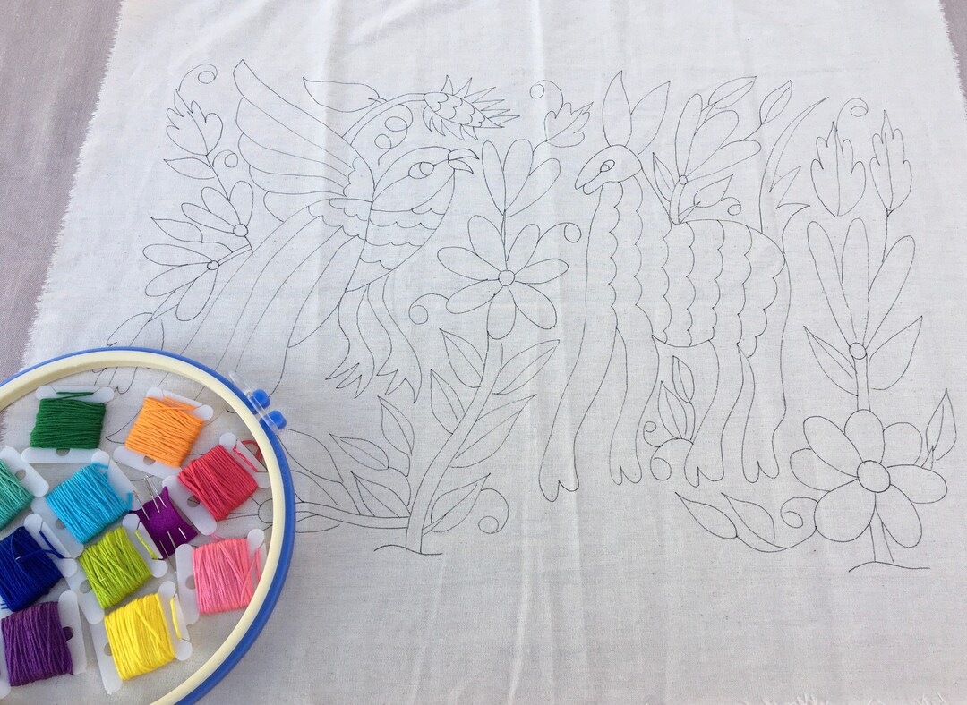 Diy Otomi, Diy Mexican Embroidery Kit, Otomi Embroidery, Embroidery Kit ...