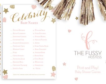 Honey Bee Celebrity Baby Shower Game Bee Celebrity Baby Name - Etsy