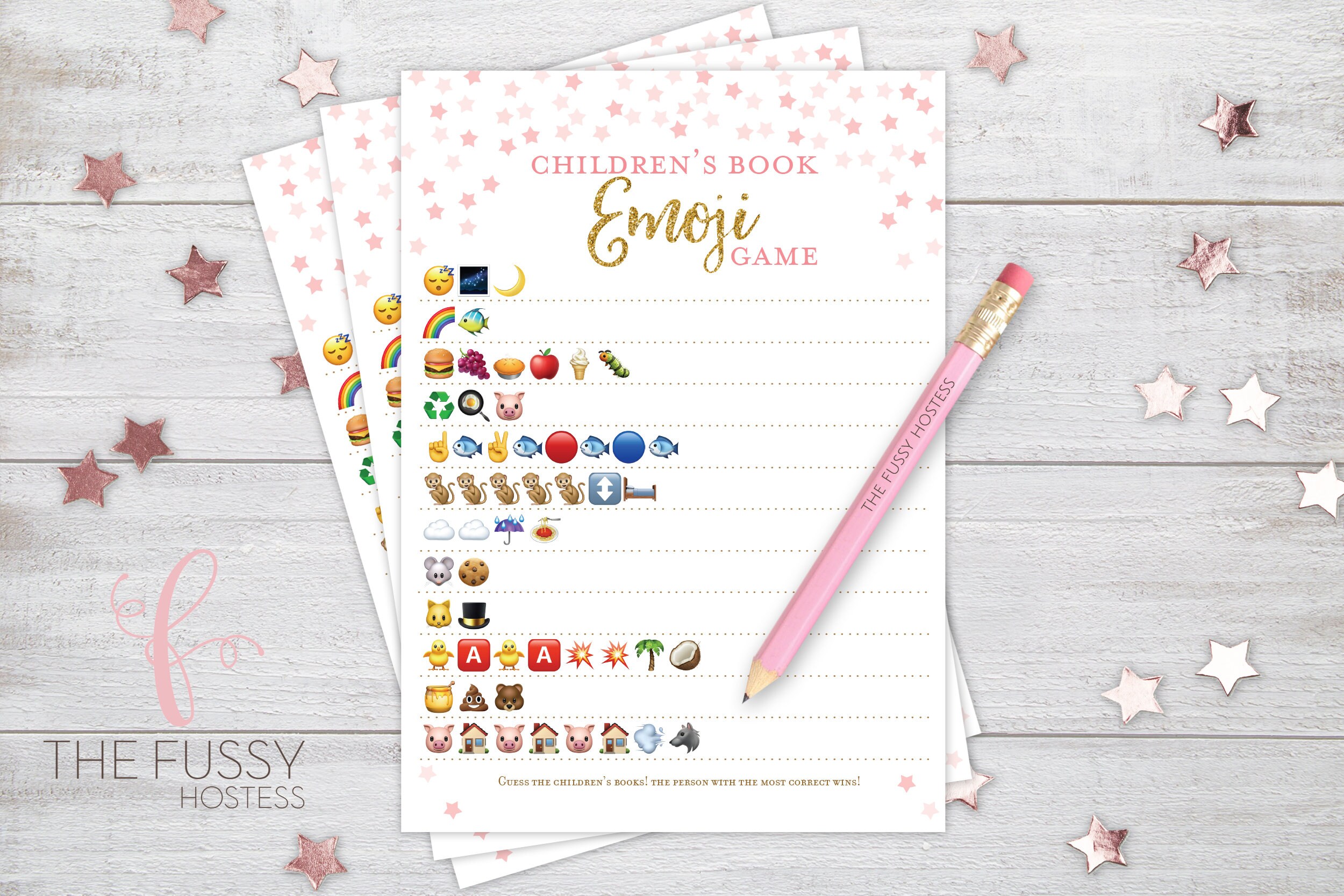 Virtual Printable Baby Shower Emoji Pictionary Game | Etsy