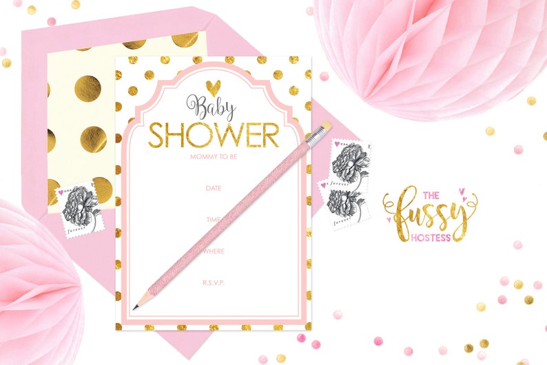 Invitation Fill in Baby Shower Printable Baby Shower Girl - Etsy