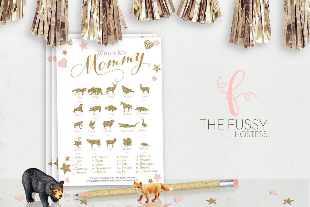 Virtual Printable Who is My Mommy Baby Shower Game - Etsy