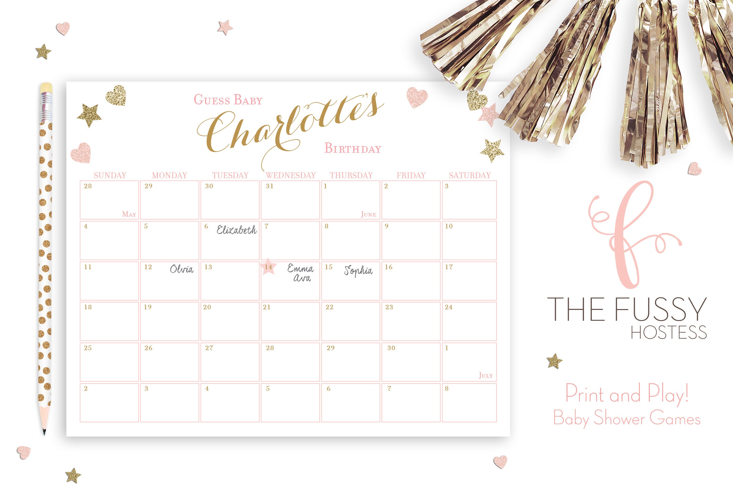 Candy Guessing Game Baby Shower Game DIY Printable Game | Etsy