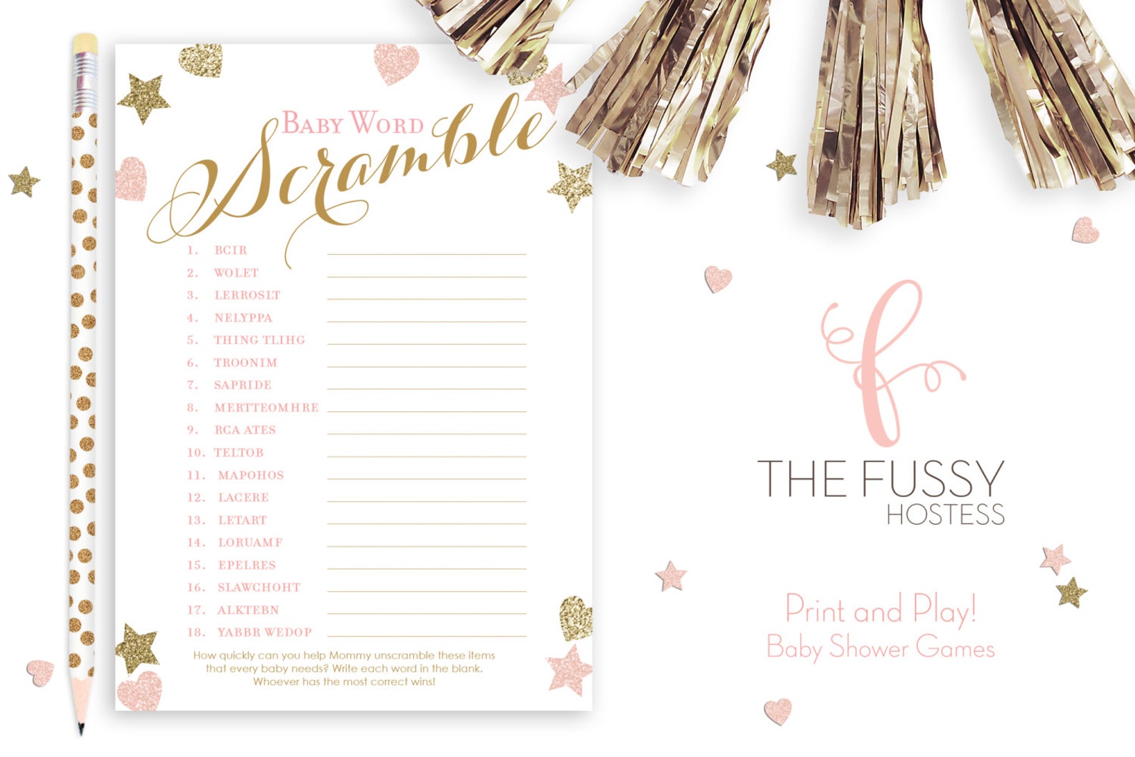 Candy Guessing Game Baby Shower Game DIY Printable Game | Etsy