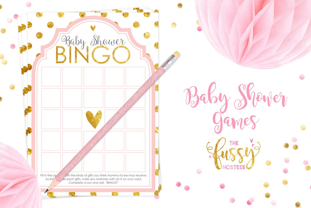 Virtual + Printable | BINGO Game | Baby Shower Game | Baby Bingo ...