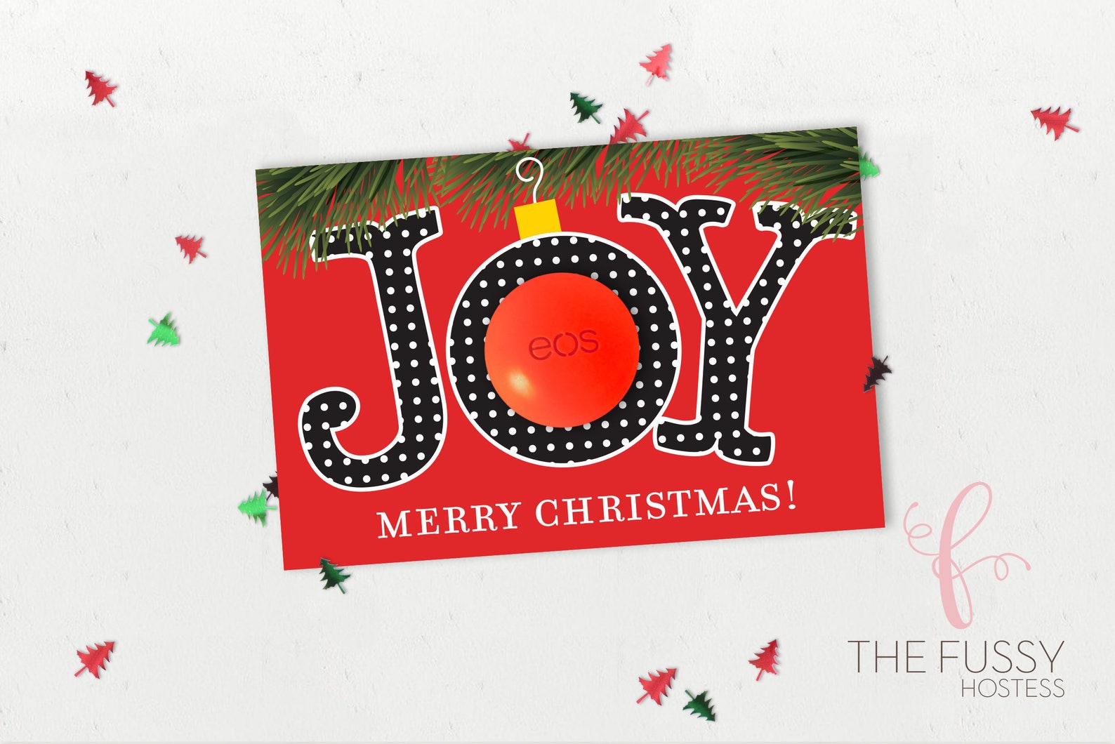 EOS Lip Balm Christmas Holiday Card Digital Printable EOS - Etsy