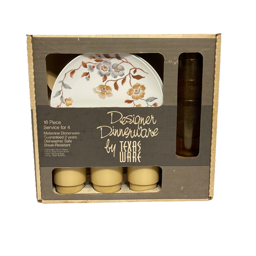 Vintage Designer Dinnerware by Texas Ware 16 Piece Melamine Service for ...