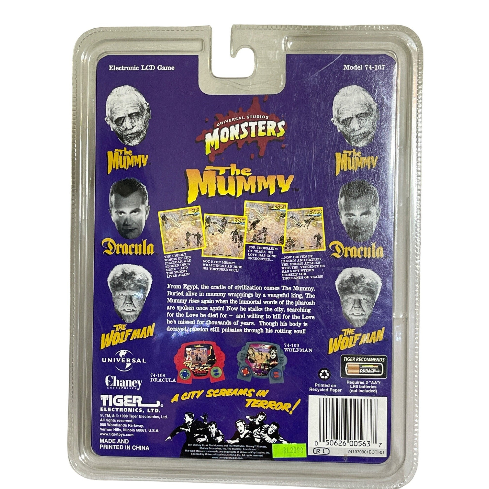 Vintage New Tiger Electronics Universal Studios Monsters the Mummy ...