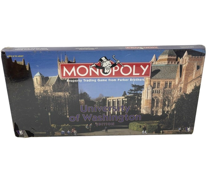 Vintage Monopoly University of Washington Edition 1998 Parker - Etsy