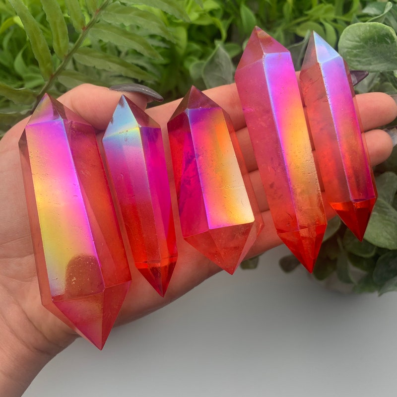 Ruby Aura Quartz - Etsy