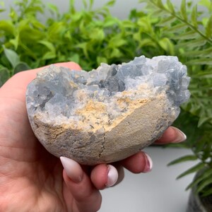 Large Celestite Celestine Blue Calcite Geode Cluster qty: 1 8 - Etsy