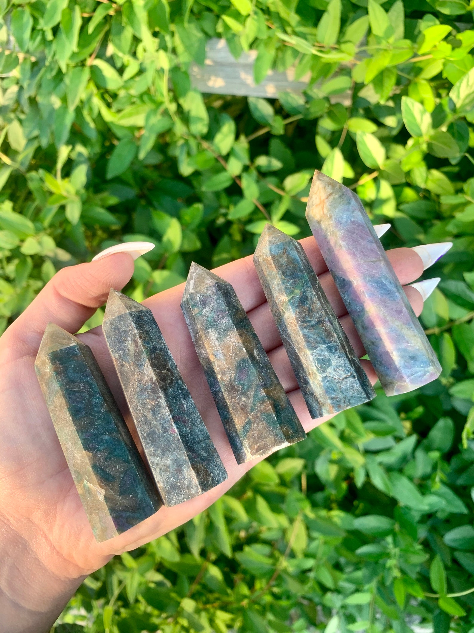 Ruby in Kyanite Crystal Point Tower Obelisk qty: 1 lot 5 | Etsy