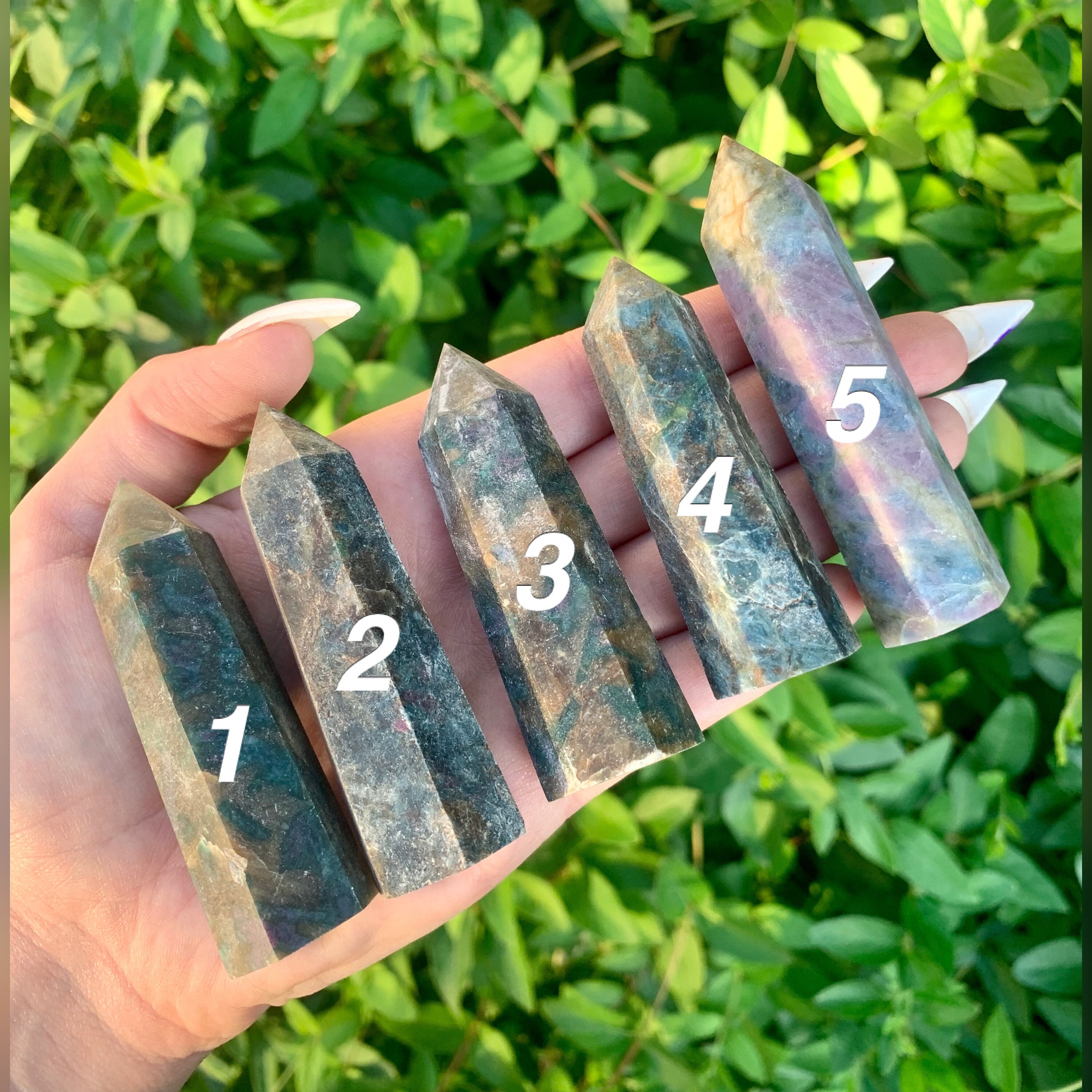 Ruby in Kyanite Crystal Point Tower Obelisk Qty: 1 Lot 5 | Etsy