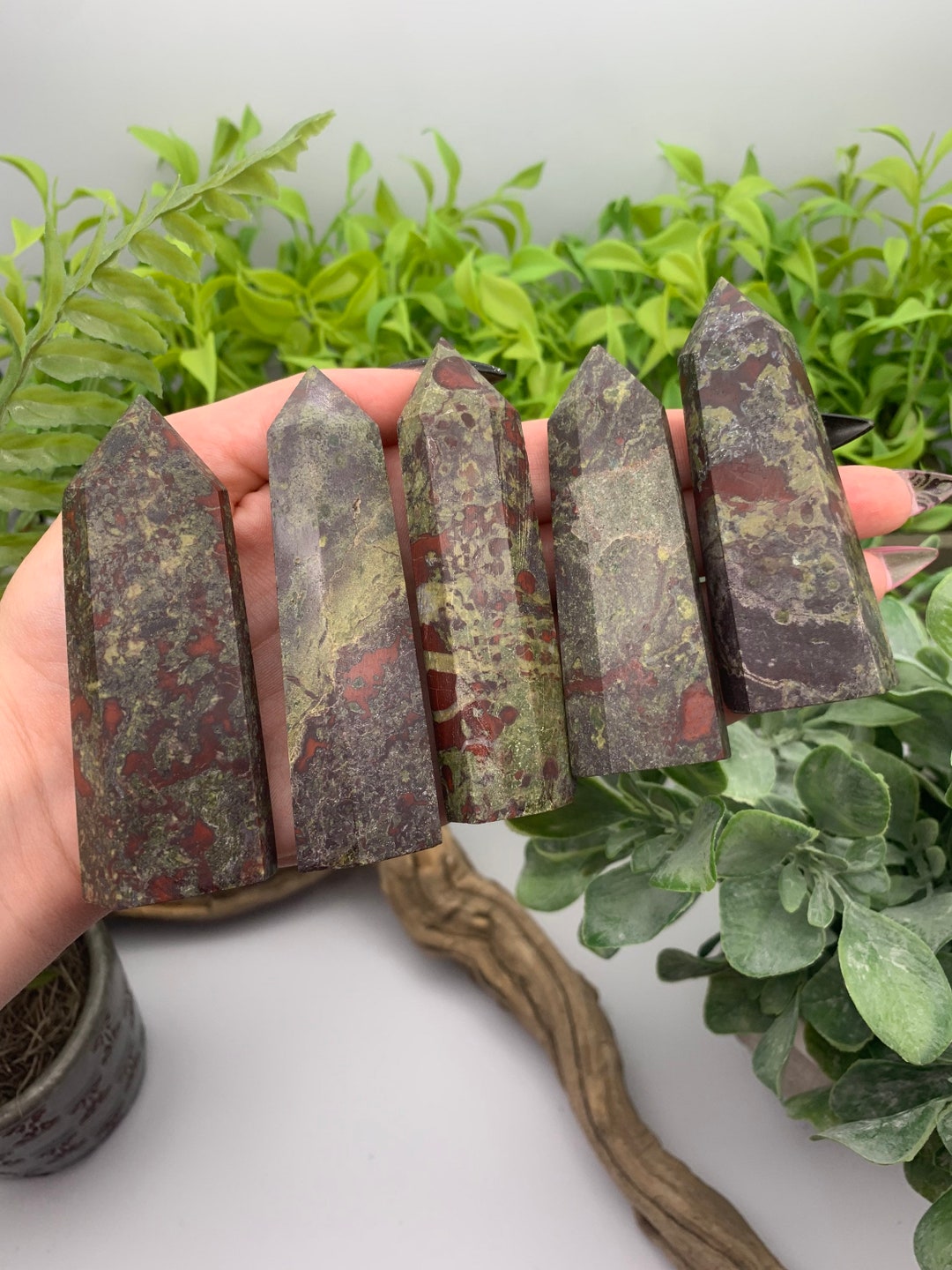 Dragon Bloodstone Crystal Point/tower qty: 1 lot 2 - Etsy