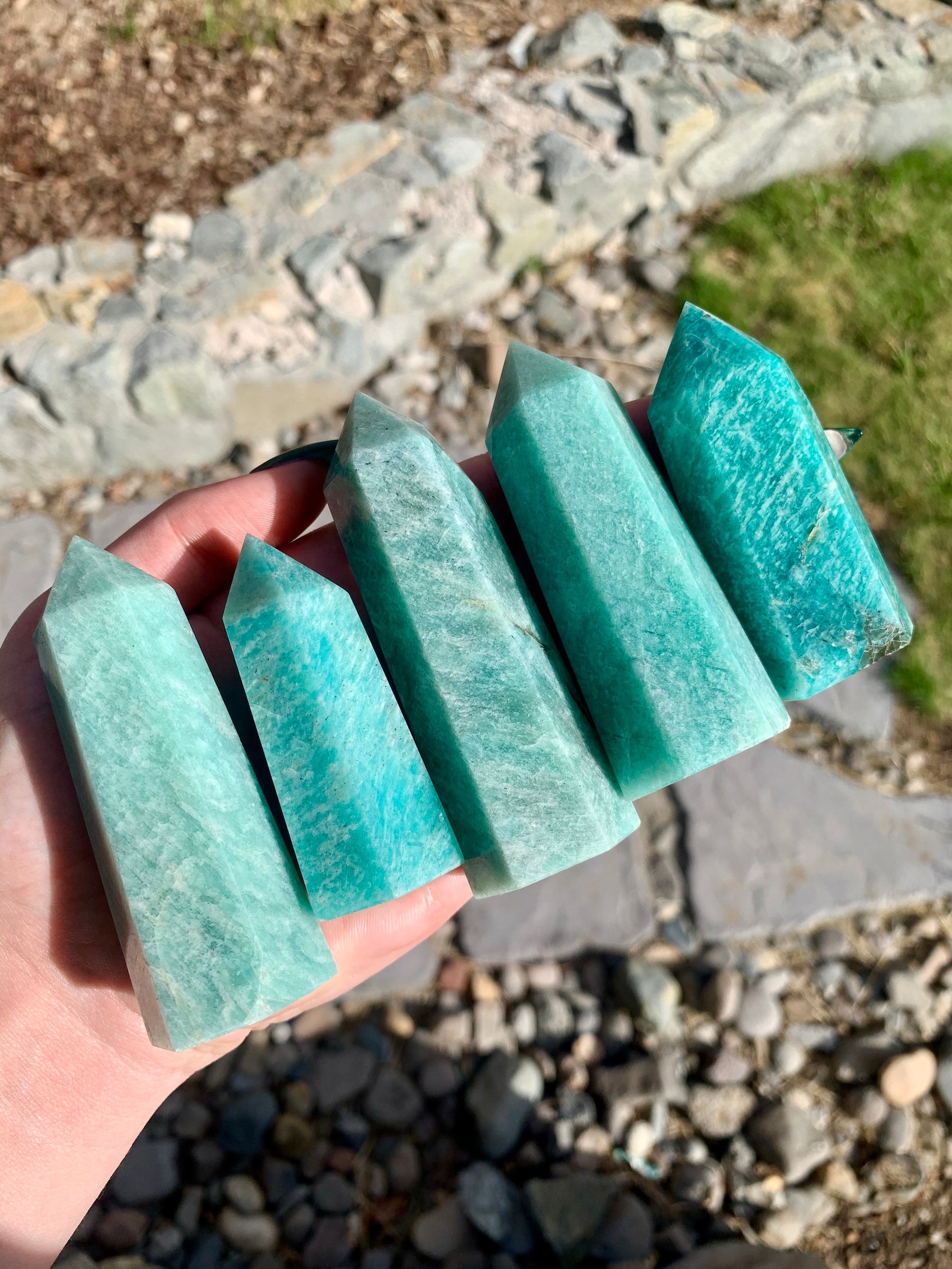 Amazonite Crystal Tower Point Obelisk qty: 1 - Etsy