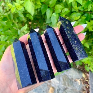 Blue Goldstone Tower/point Glitter (qty: 1) - Etsy