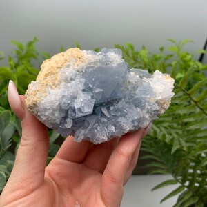 Large Celestite Celestine Blue Calcite Geode Cluster qty: 1 - Etsy