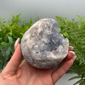 Large Celestite Celestine Blue Calcite Geode Cluster qty: 1 3 - Etsy