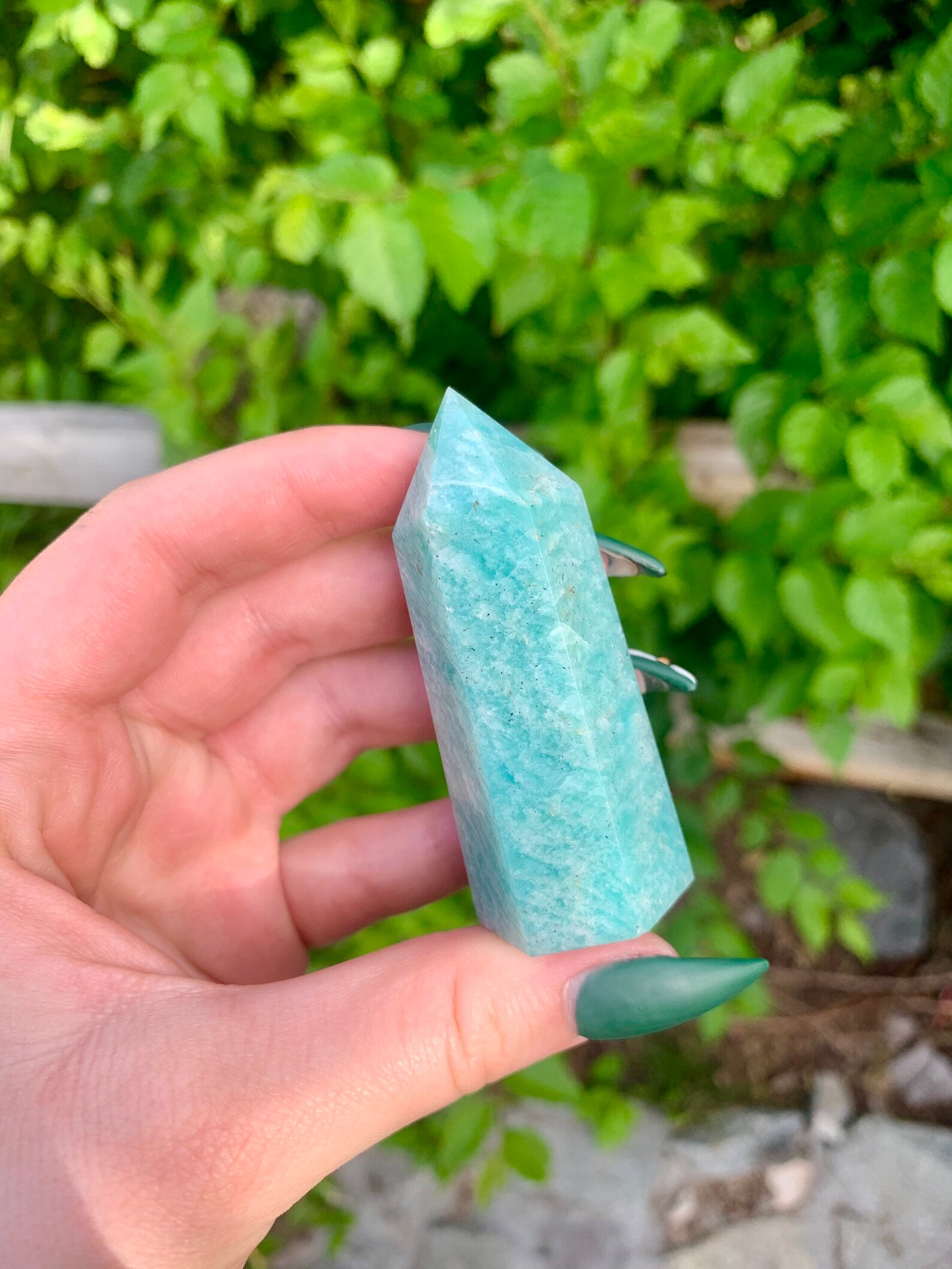 Amazonite Crystal Tower Point Obelisk qty: 1 - Etsy