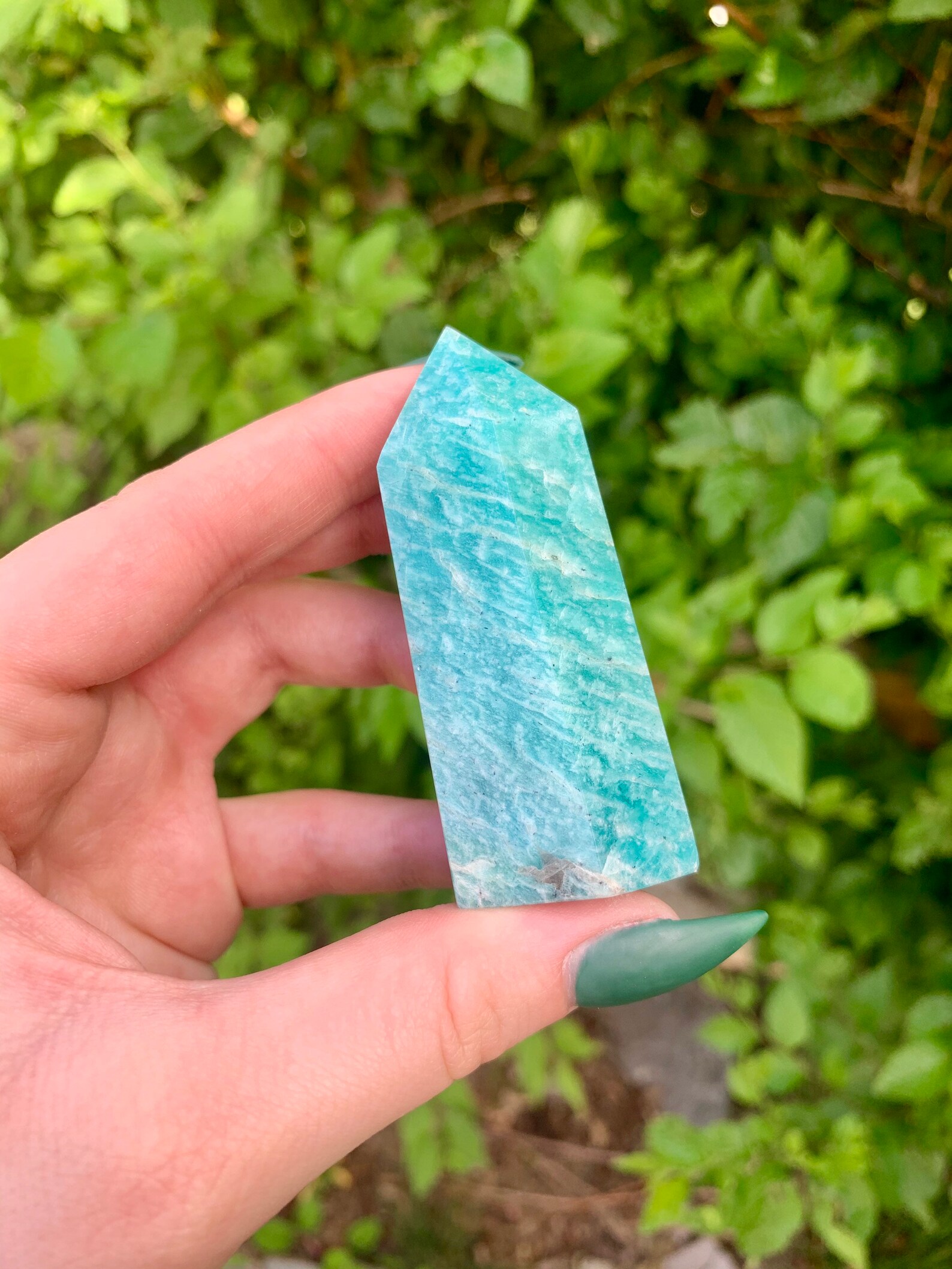Amazonite Crystal Tower Point Obelisk qty: 1 - Etsy