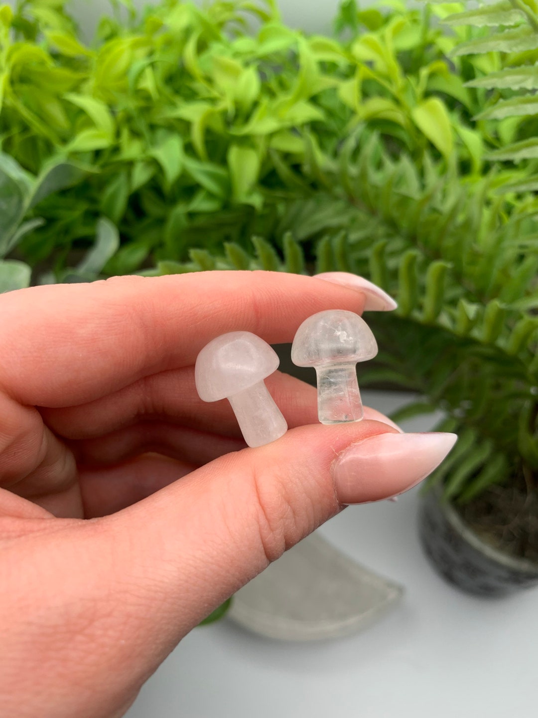Mini Hongo de Cuarzo Claro Tallado Cantidad: 1 - Etsy España