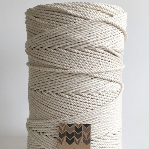 6mm Single Strand Cotton Macrame Cord / Bulk Fiber Art String | Etsy