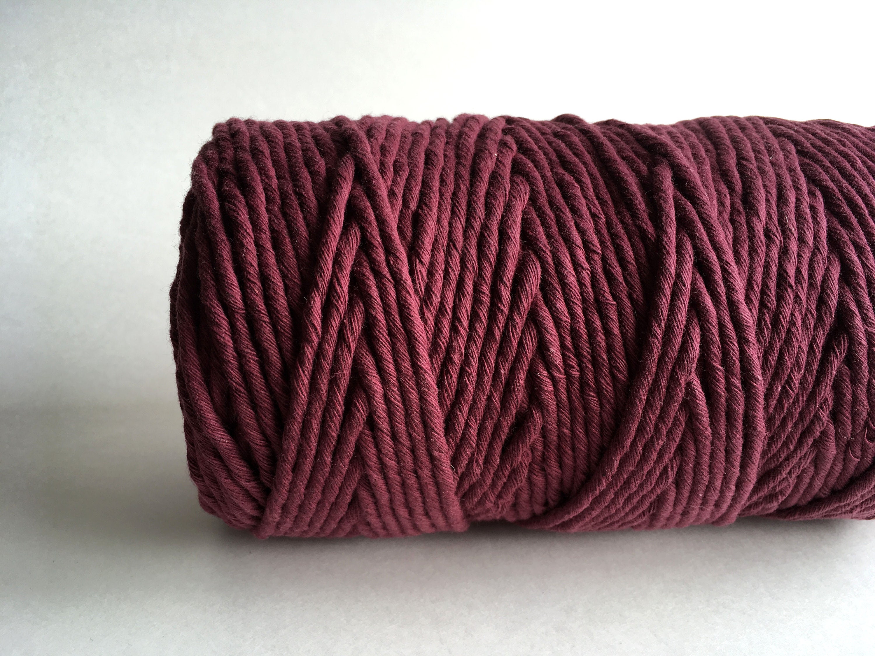 4mm Single Strand Cotton Macrame String Burgundy / Cherry - Etsy